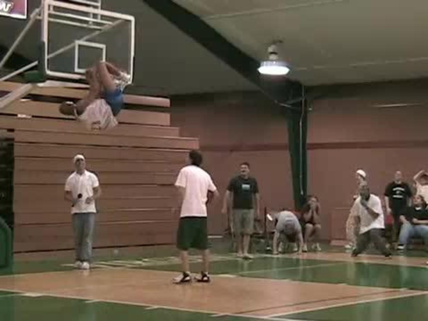 Player Gets Stuck in Basket after Dunk | Jukin Licensing