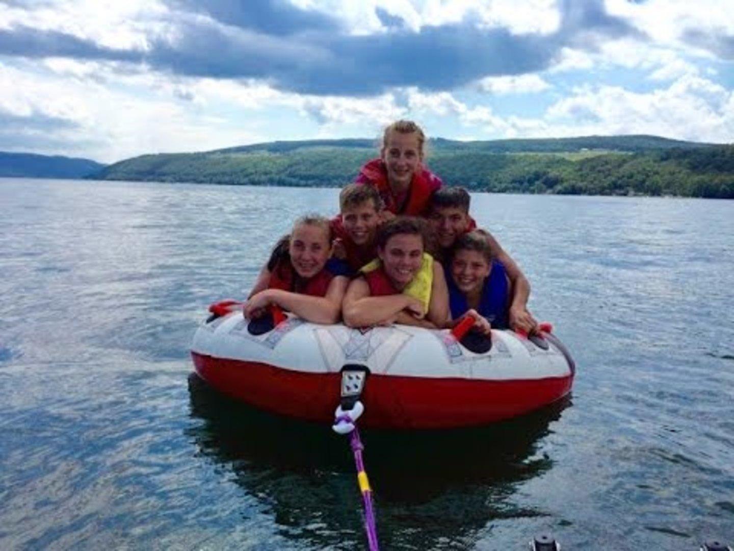 Two Tubing Groups Collide into Each Other | Jukin Licensing