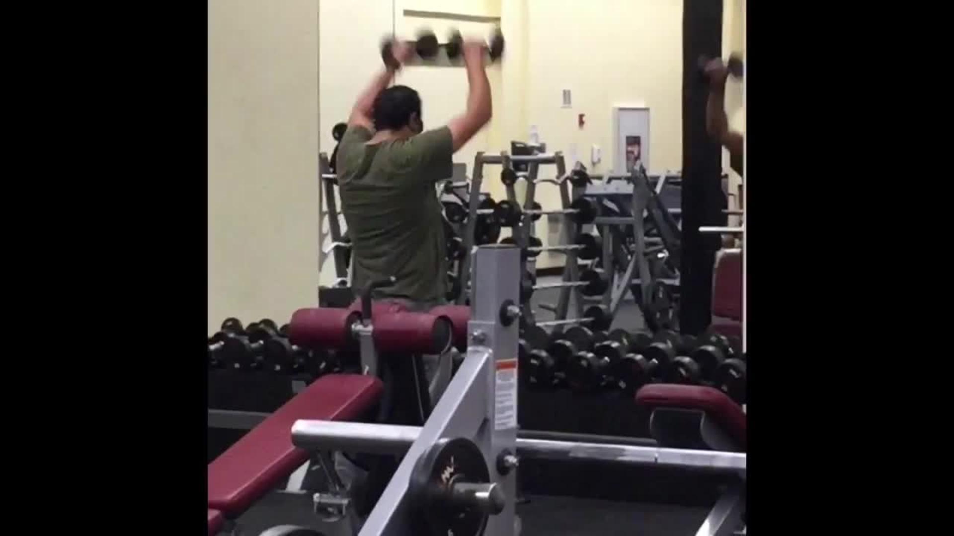Guy Does Weird Workout at Gym | Jukin Media Inc