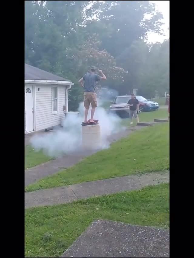 Guy in Wheelchair Fails to Back Away From Fireworks | Jukin Media Inc