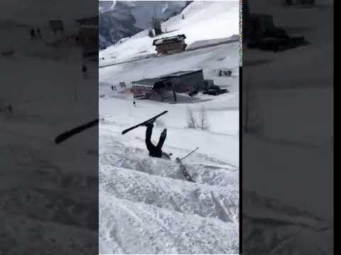 Girl Scorpions Hilariously While Skiing Down Snowy Slope | Jukin Licensing