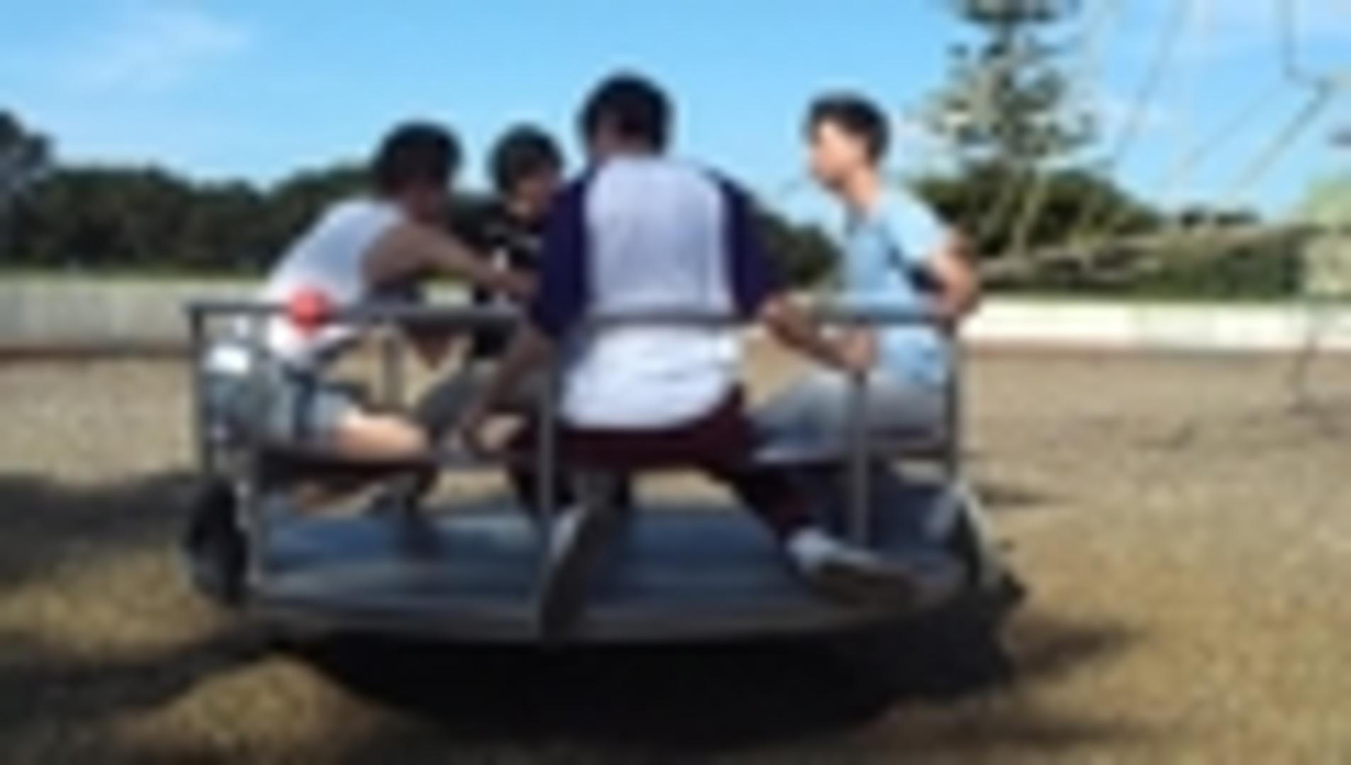 Guy Flies off Spinning Playground Carousel | Jukin Media Inc