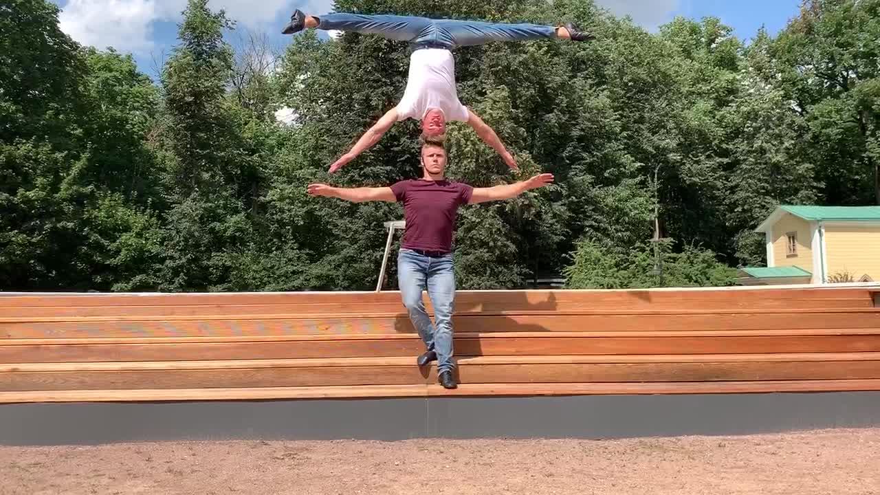 Two Guys Do Foot to Foot Acro Balance | Jukin Media Inc