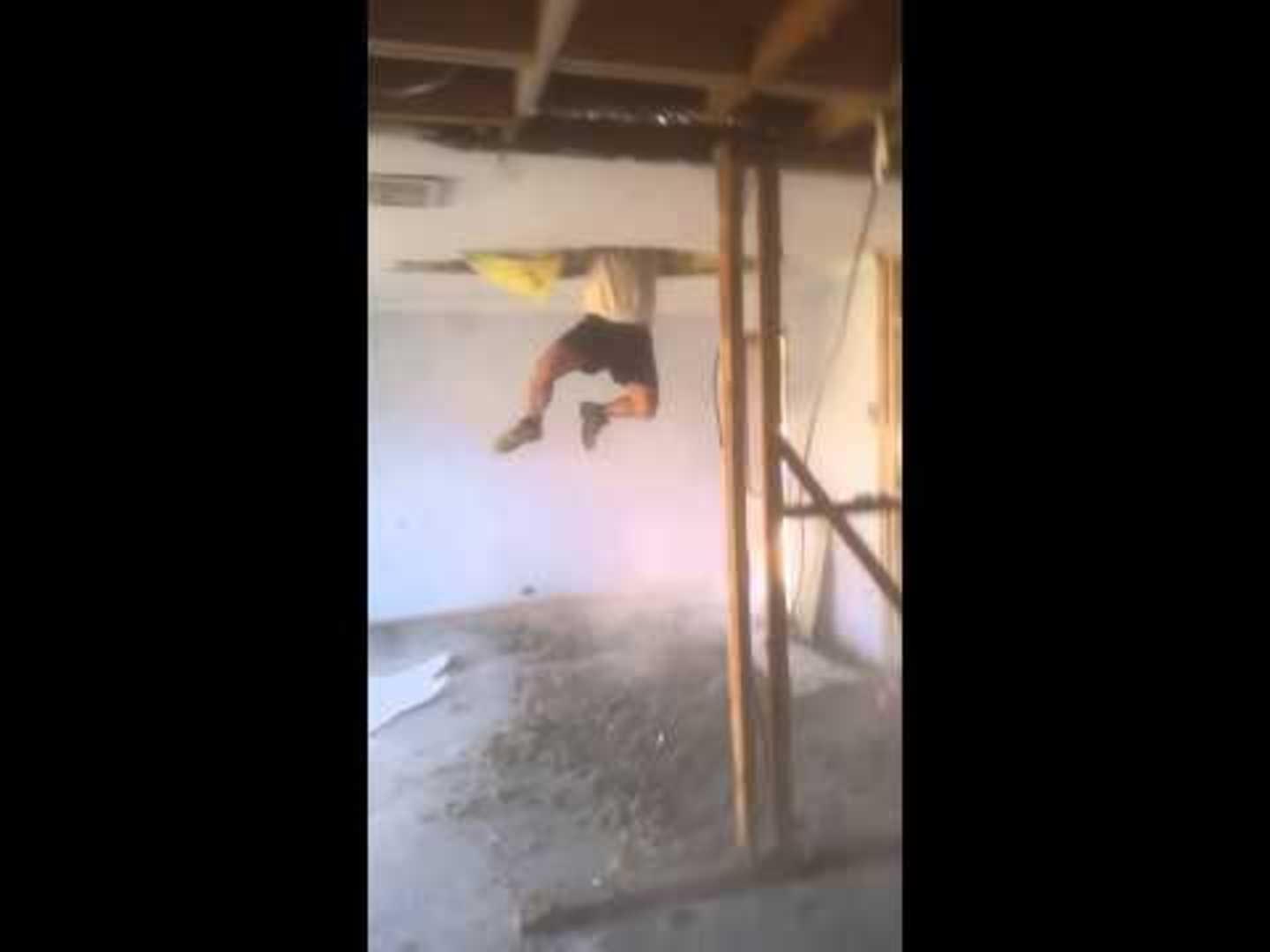 Man Crashes Through Ceiling | Jukin Licensing