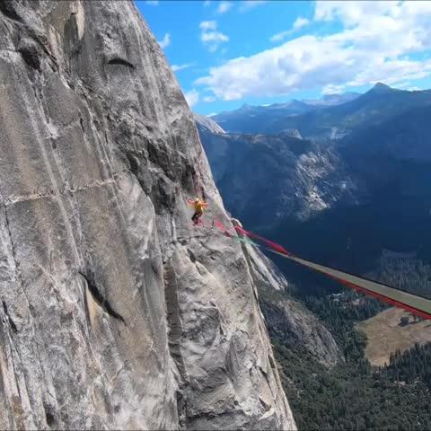 Guy Shows Amazing Slackline Skills on 500 Meter High Highline | Jukin ...