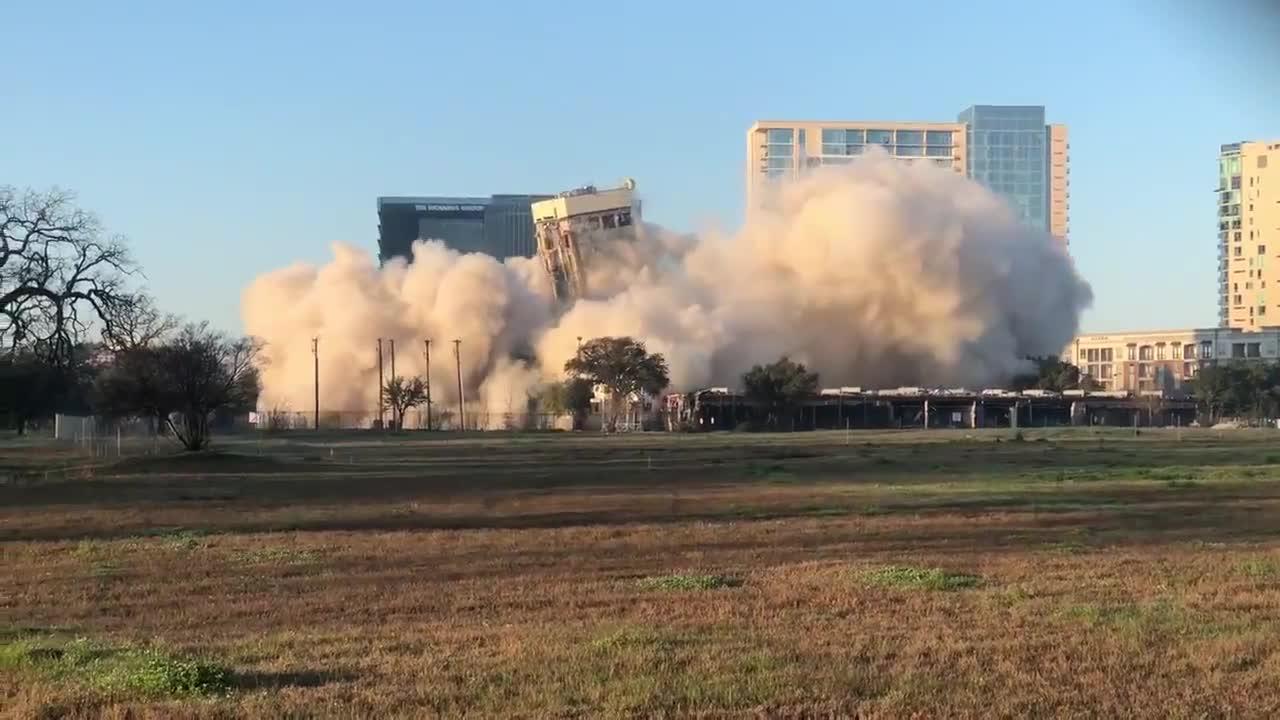 Building Structure Stands Leaned as Implosion Fails to Collapse it ...