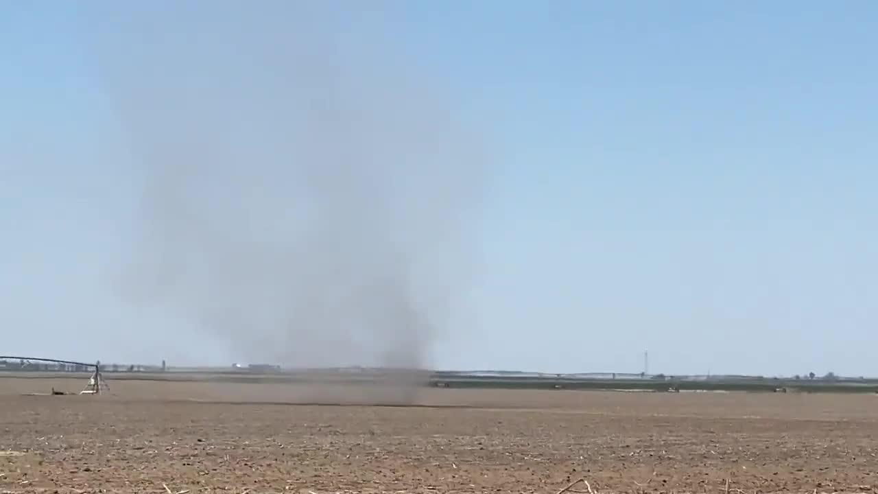 Dust Devil Forms at Playground and Disintegrates as it Flies in the Sky ...