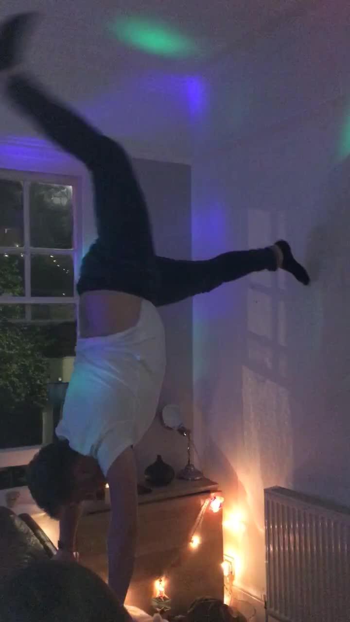 Guy Doing Handstand Over Couch Falls and Breaks Table | Jukin Licensing