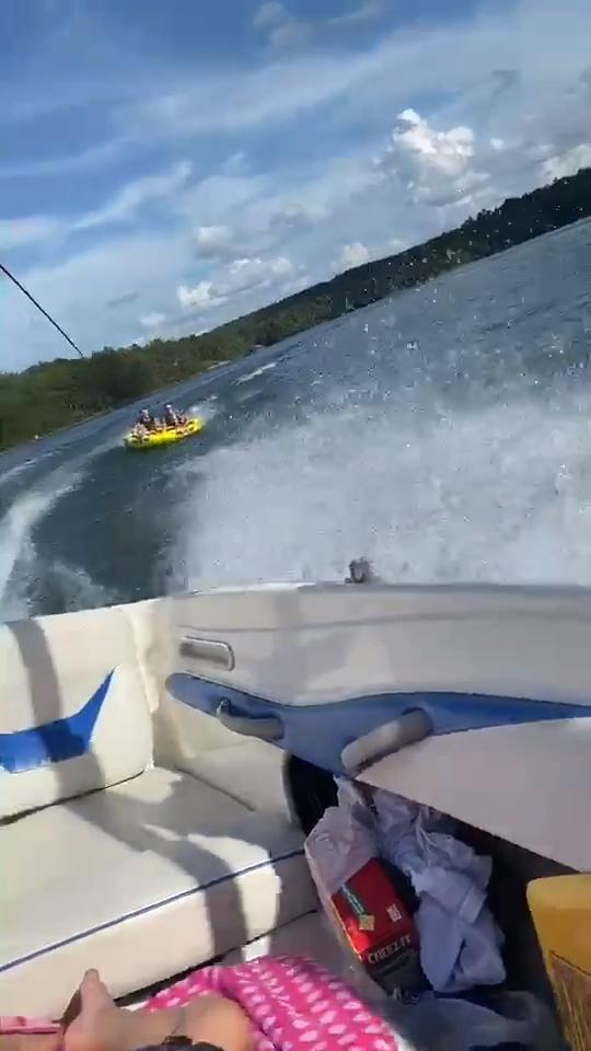 People Fall Into Water After Swim Ring Flips Over While Tubing | Jukin ...