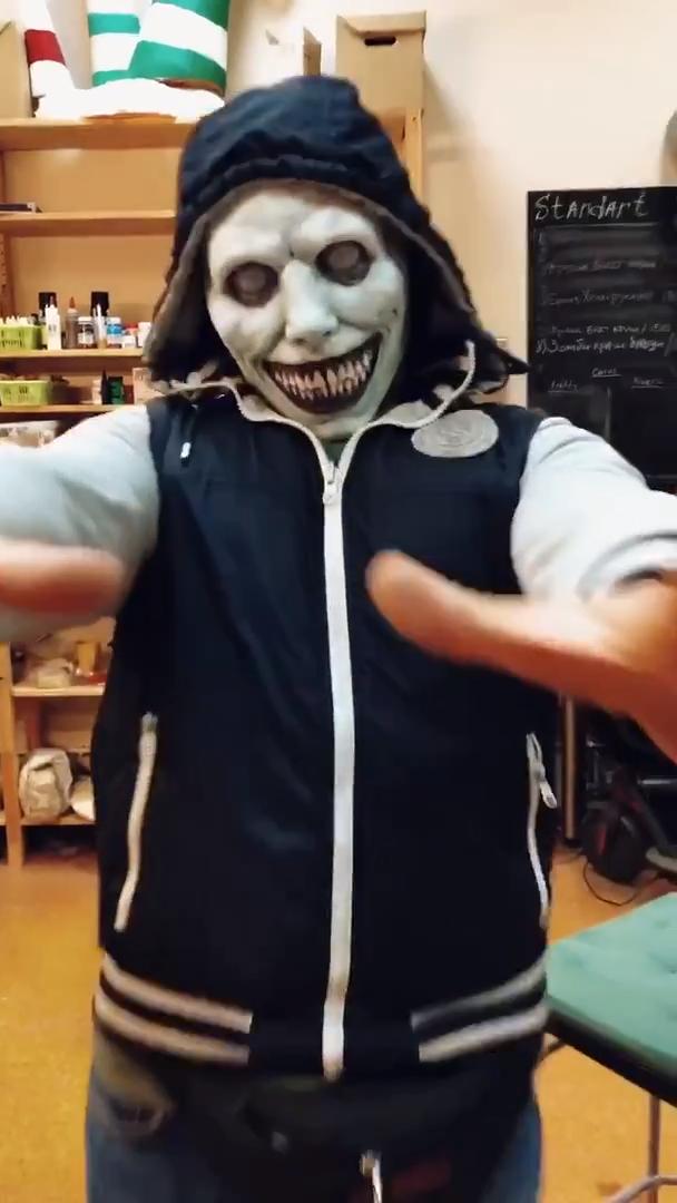 Person Turns Around Wearing Scary Halloween Mask | Jukin Licensing