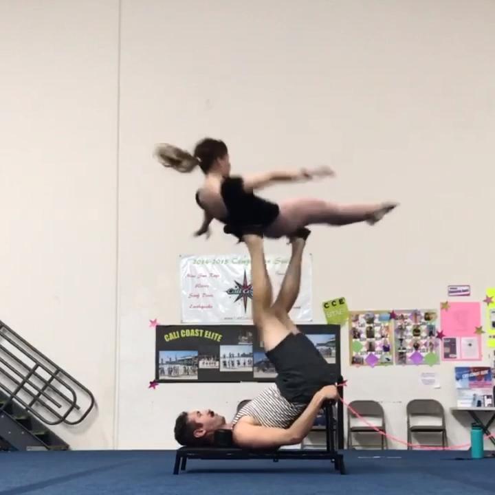 Female Gymnast Performs Amazing Acrobatic Moves | Jukin Media Inc