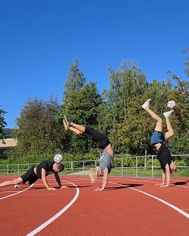 Guys Perform Tricks With Football While Doing Handstand | Jukin Licensing