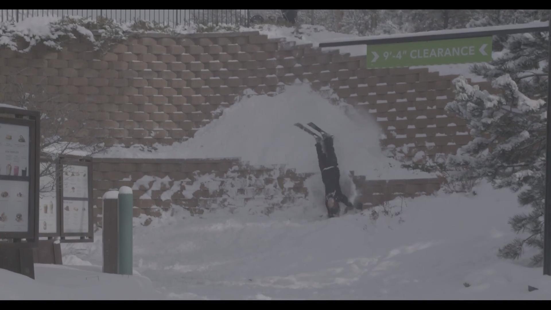 Guy Falls Headfirst Into Snow While Trying Skiing Trick | Jukin Licensing
