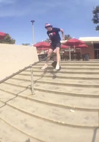 Skateboarder Gets Hit in Crotch While Grinding on Rail | Jukin Media Inc