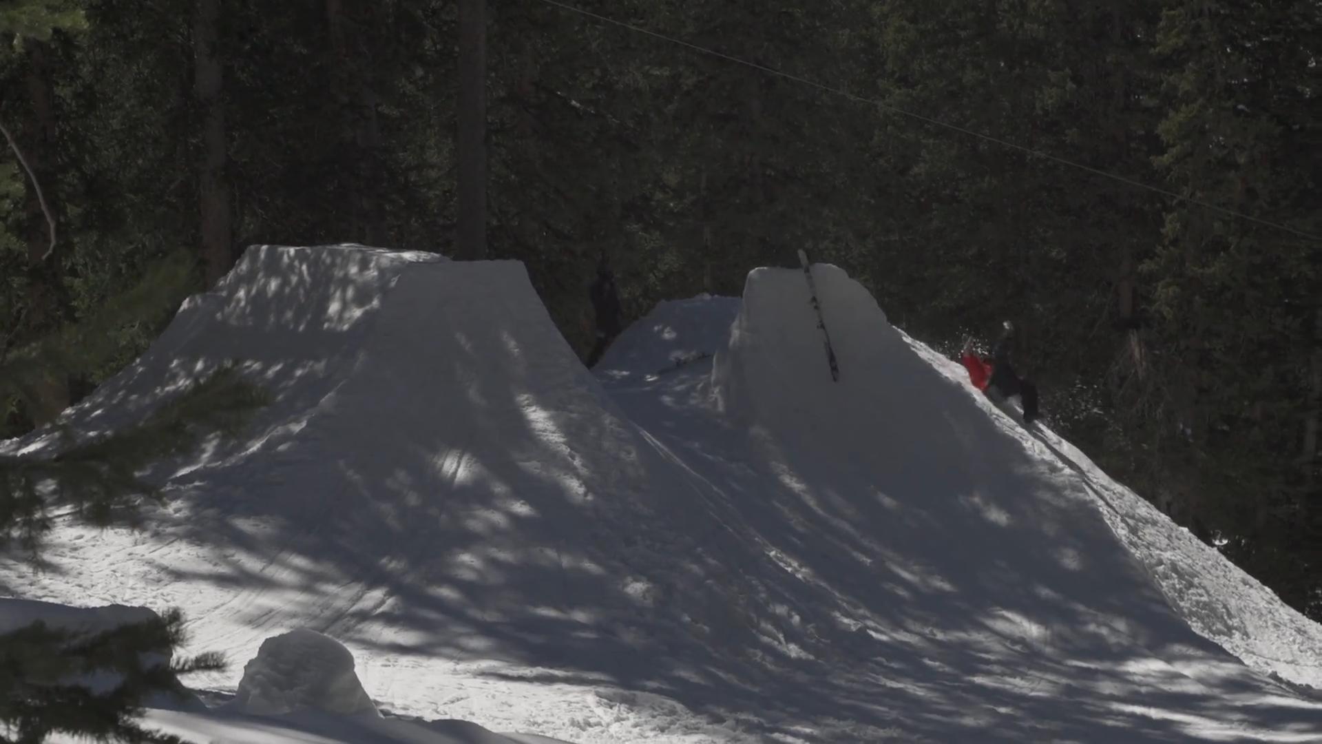 Skier Crashes Into Snow Ramp And Rolls Down While Jumping Over Platform ...