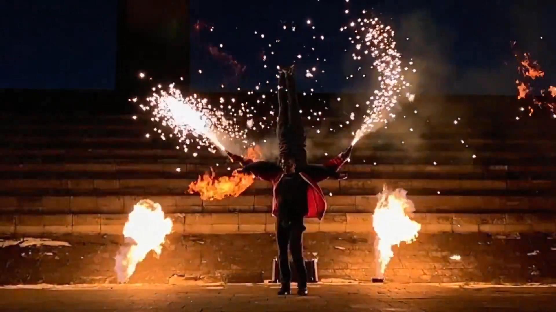 Two Guys Perform Tricks With Fireworks | Jukin Licensing
