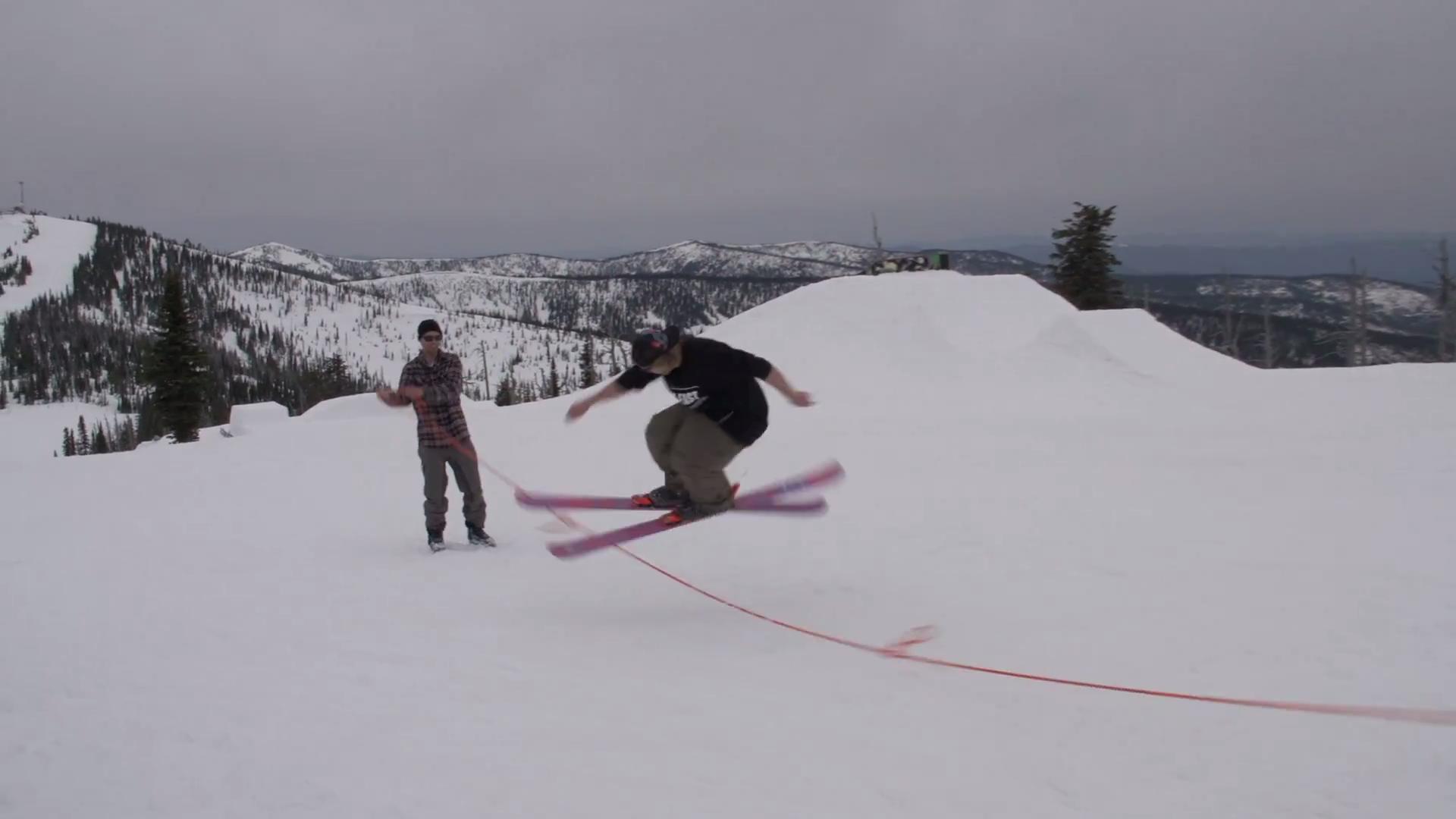 Skier Jumps Over Skipping Rope | Jukin Licensing