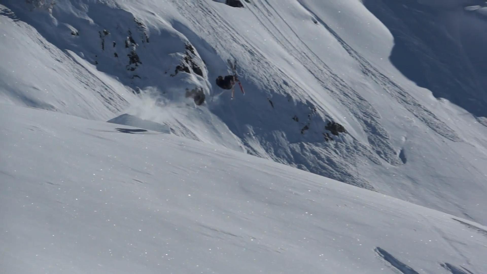 Skier Crashes Downhill After Spinning Off Snow Ramp | Jukin Licensing