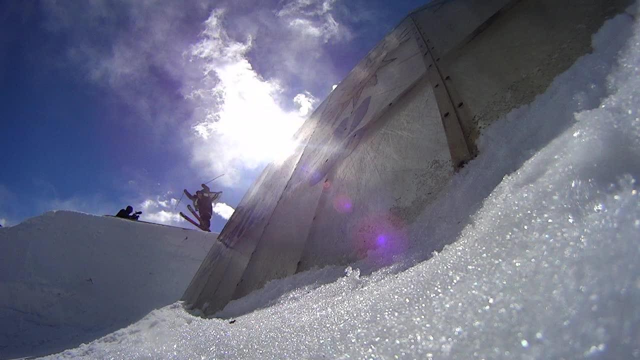 Skier Fails While Attempting to Jump on Quadwall Dome and Slips in Snow ...