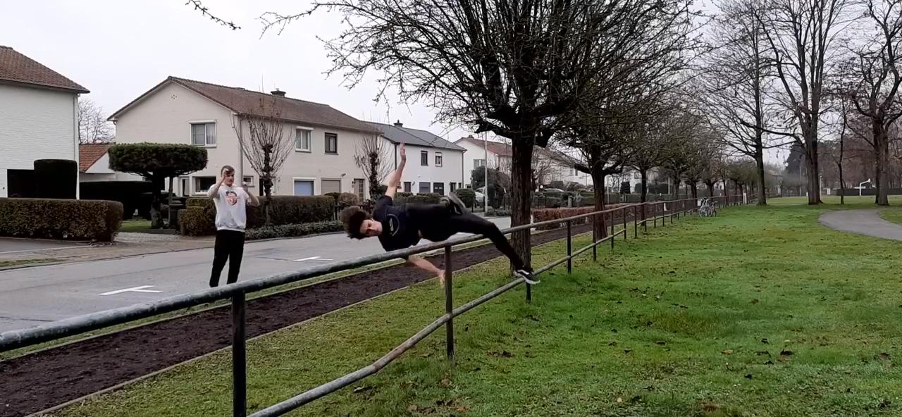 Guy Falls on His Head While Trying to Jump Over Railing | Jukin Media Inc