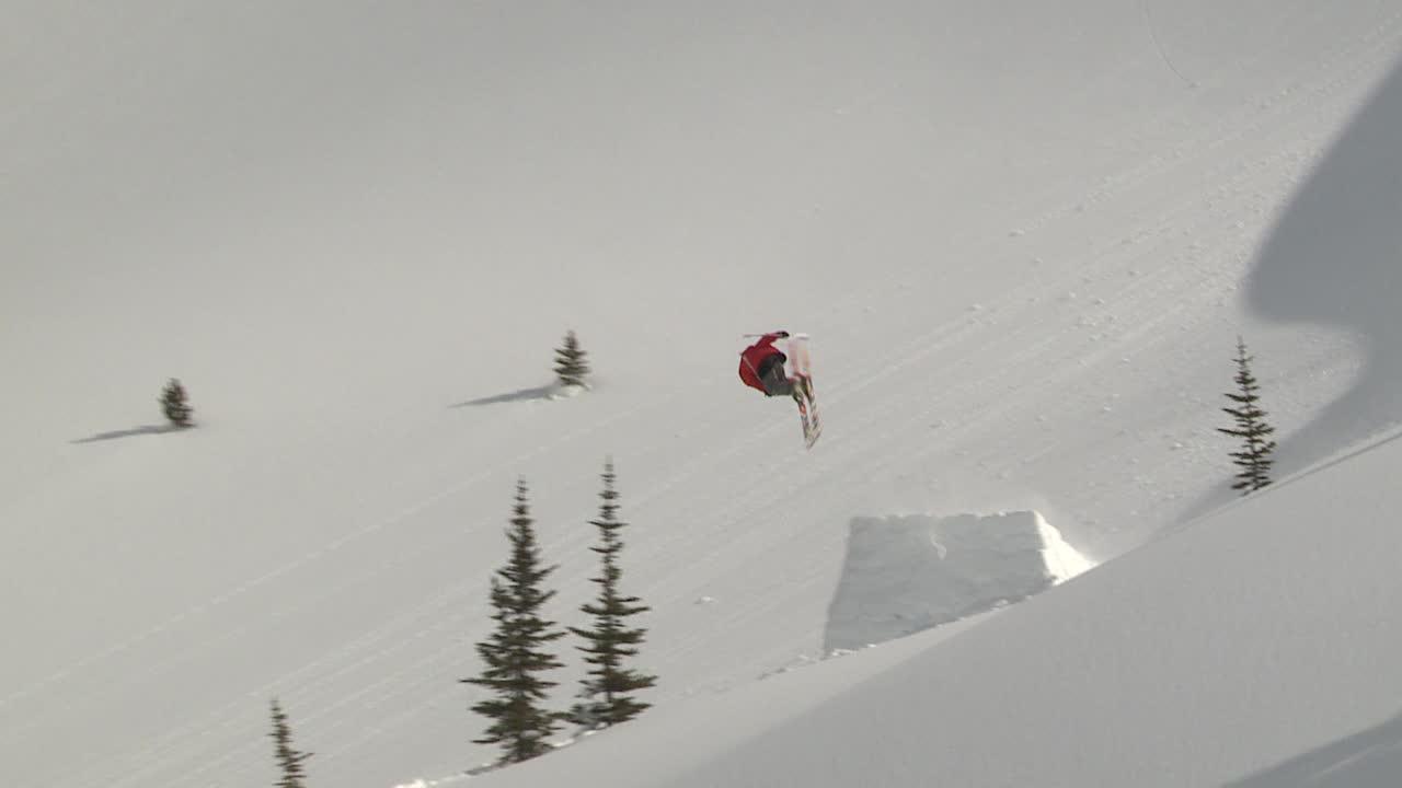 Skier Tumbles Downhill After Crashing While Jumping Off Snow-Ramp ...