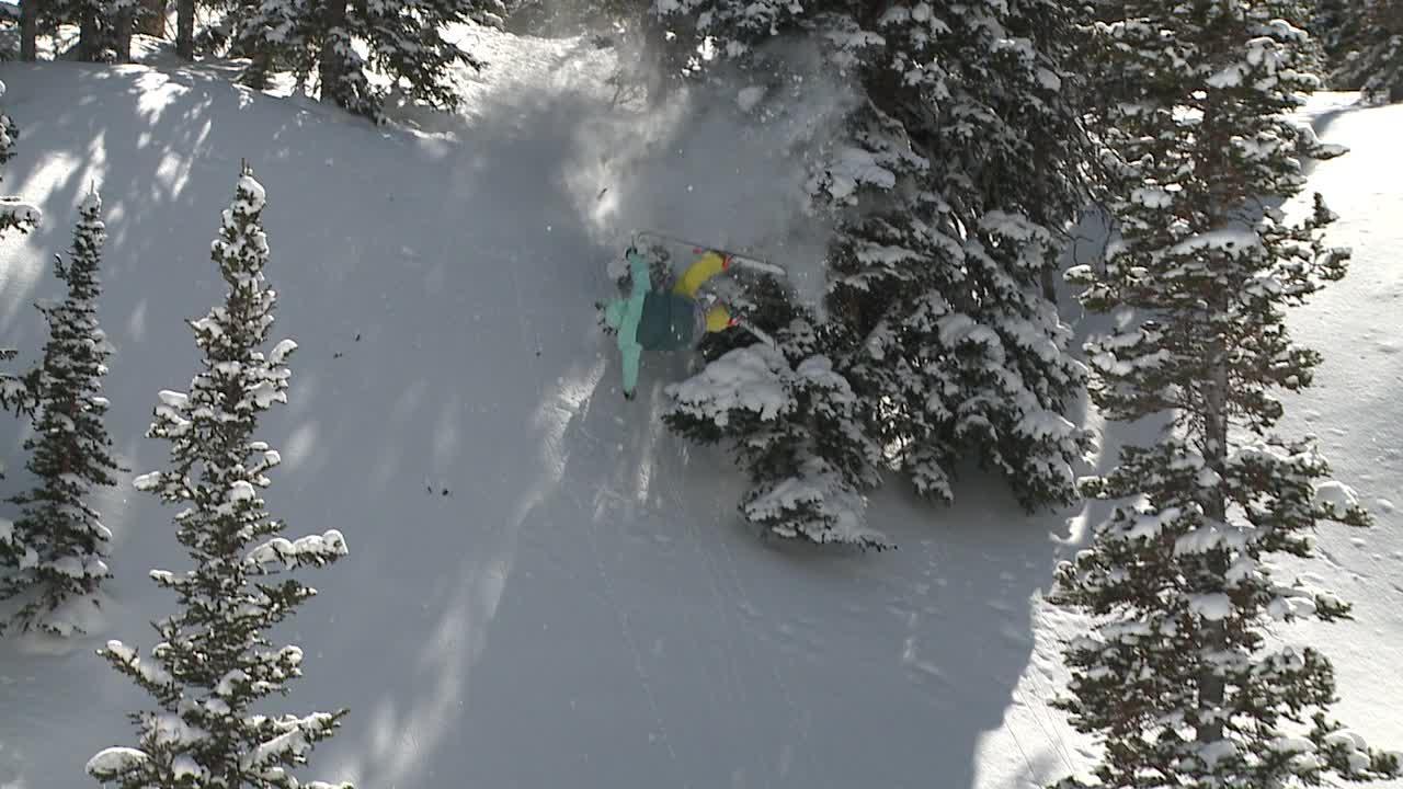 Skier Crashes Into Tree While Attempting to Jump From Slope on Mountain ...