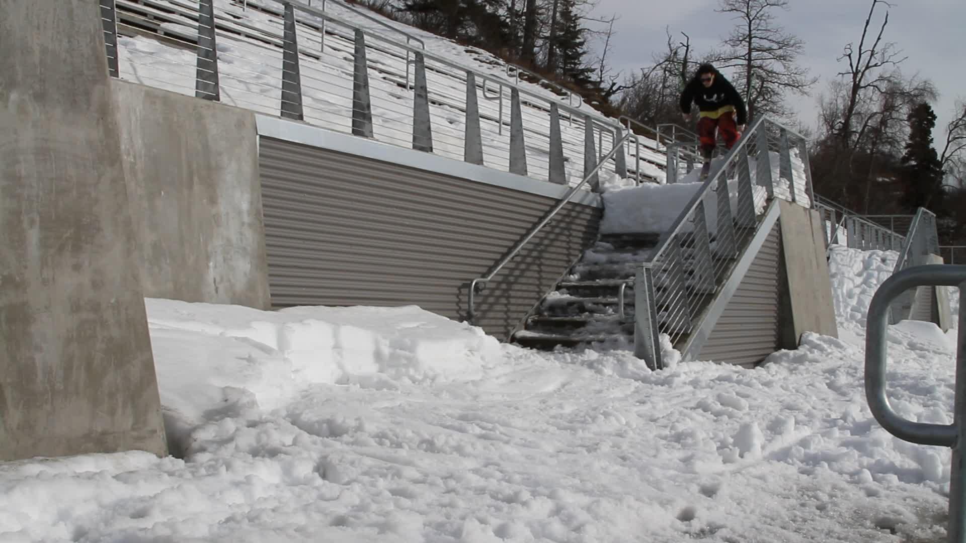 Guy Falls While Skiing on Multiple Rails | Jukin Media Inc