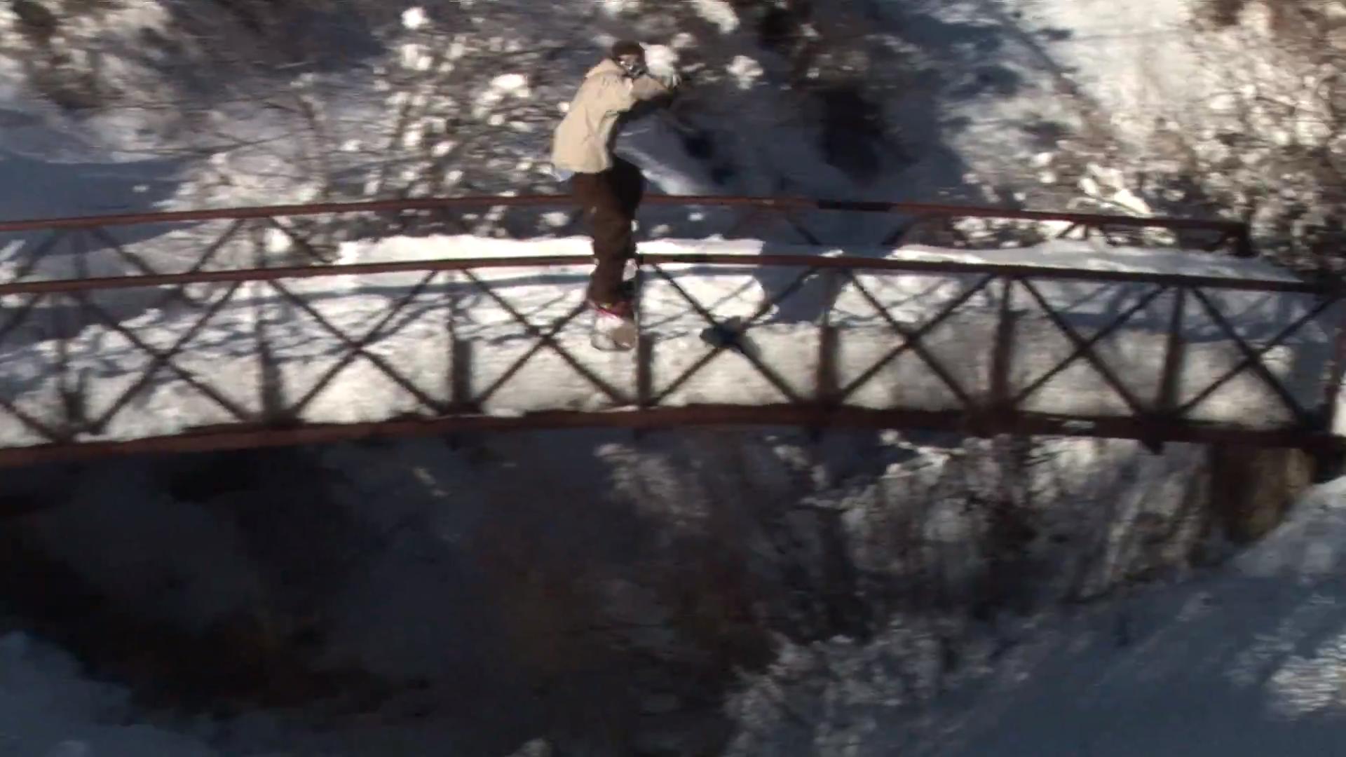 Skier Faceplants Into Snow After Skiing on Bridge Handrail | Jukin ...