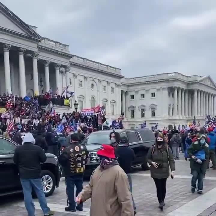 Protestors at "Stop The Steal" Rally Push Police to Forcefully Enter ...