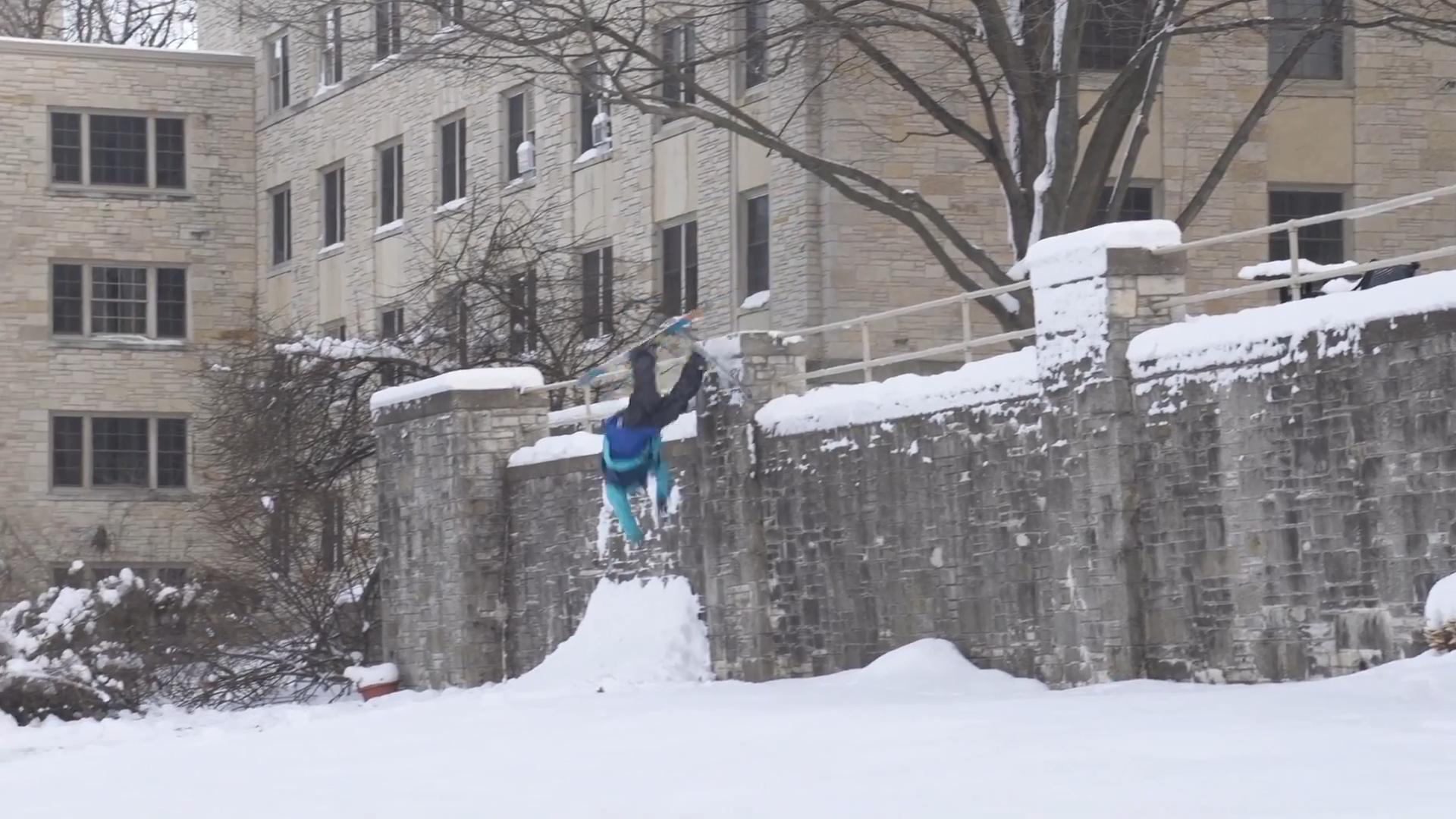 Guy Falls Off Of Railing While Trying To Jump Over Wall | Jukin Licensing