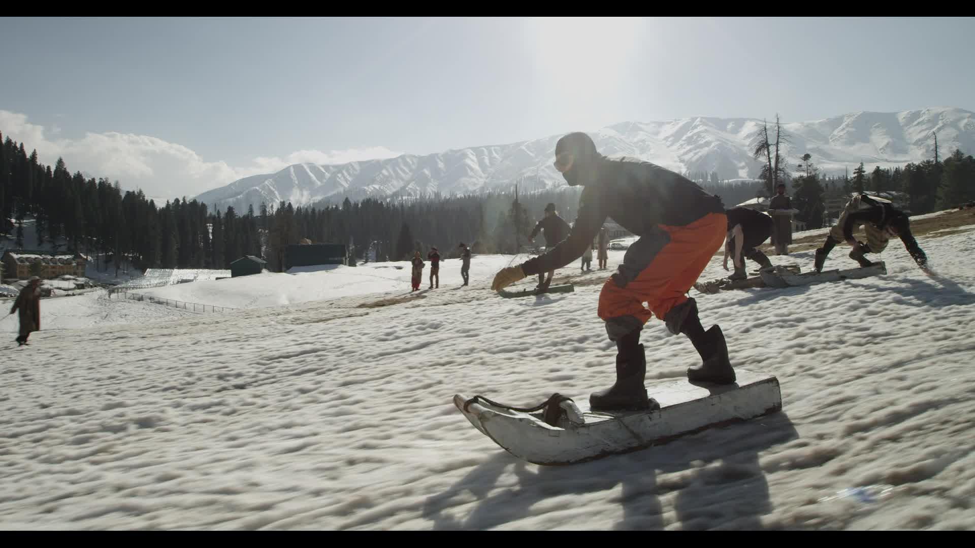Guys Crash in Snow While Racing Downhill on Sleds | Jukin Media Inc