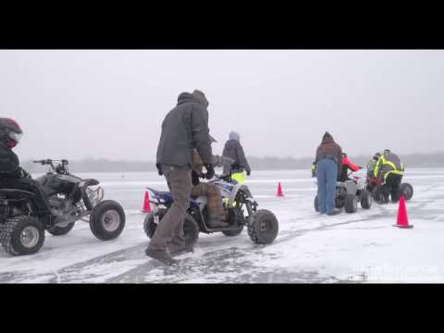 Kids Compete in ATV Ice Racing at Frozen Cedar Lake in Indiana | Jukin ...