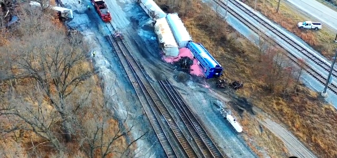 Drone Captures Tragic Aerial View of Derailed Train | Jukin Media Inc