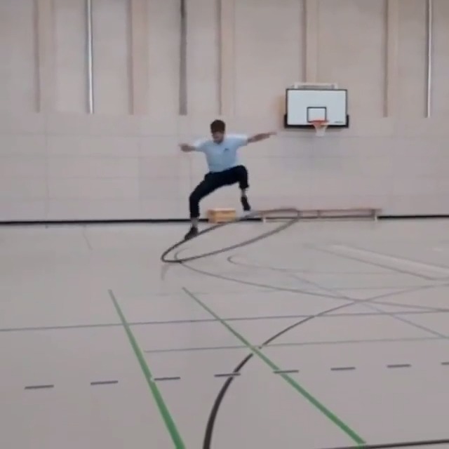 Circus Performer Shows Cool Jumping Trick With Cyr Wheel | Jukin Licensing