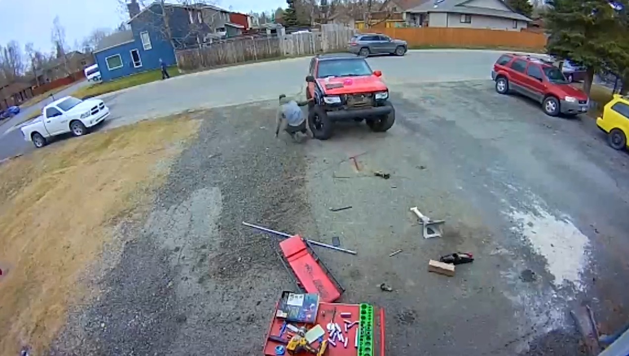 Man Gets Run Over By Vehicle While Working Underneath It | Jukin Licensing