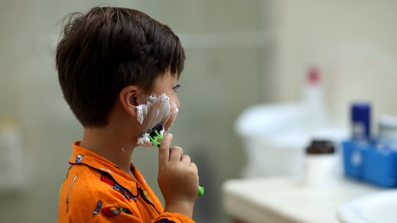 Kid Shaves His Facial Hair With Razor | Jukin Licensing