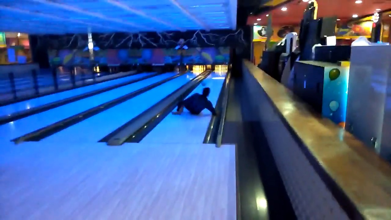 Man Falls on Bowling Lane While Attempting Bowling for First Time ...