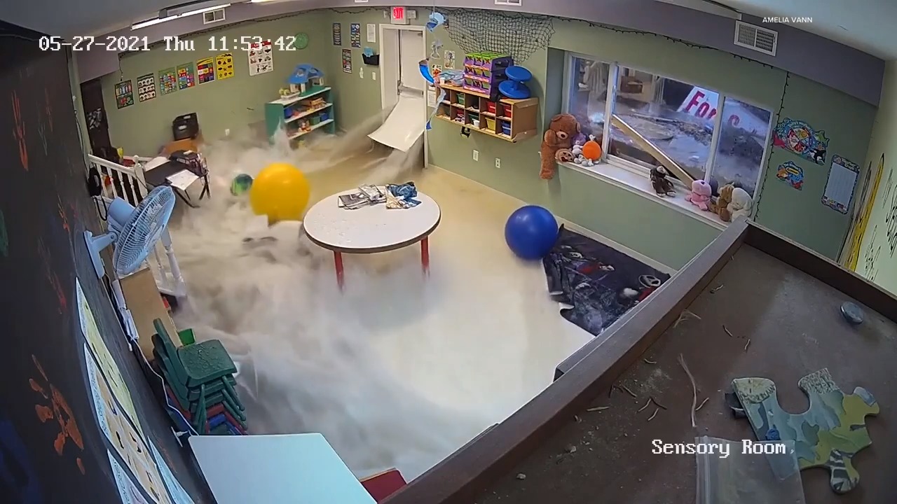 Daycare Facility's Classroom Gets Flooded During Storm | Jukin Licensing