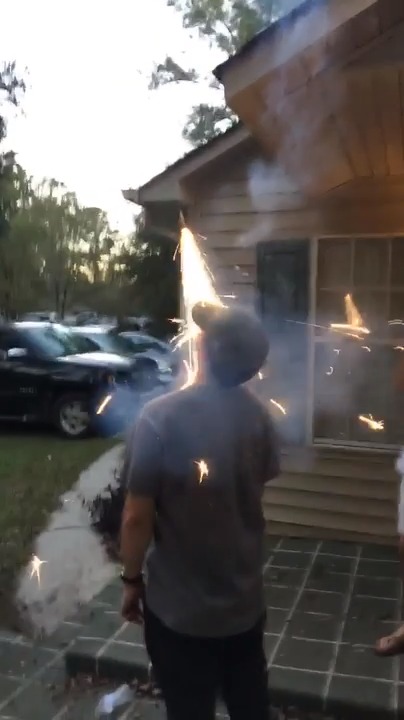Guy Attempts to Launch Firework From His Mouth | Jukin Licensing
