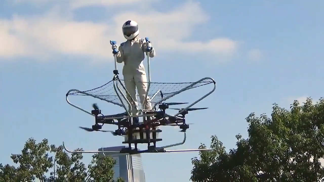 Woman Gives Demo of Human Flying Machine | Jukin Licensing