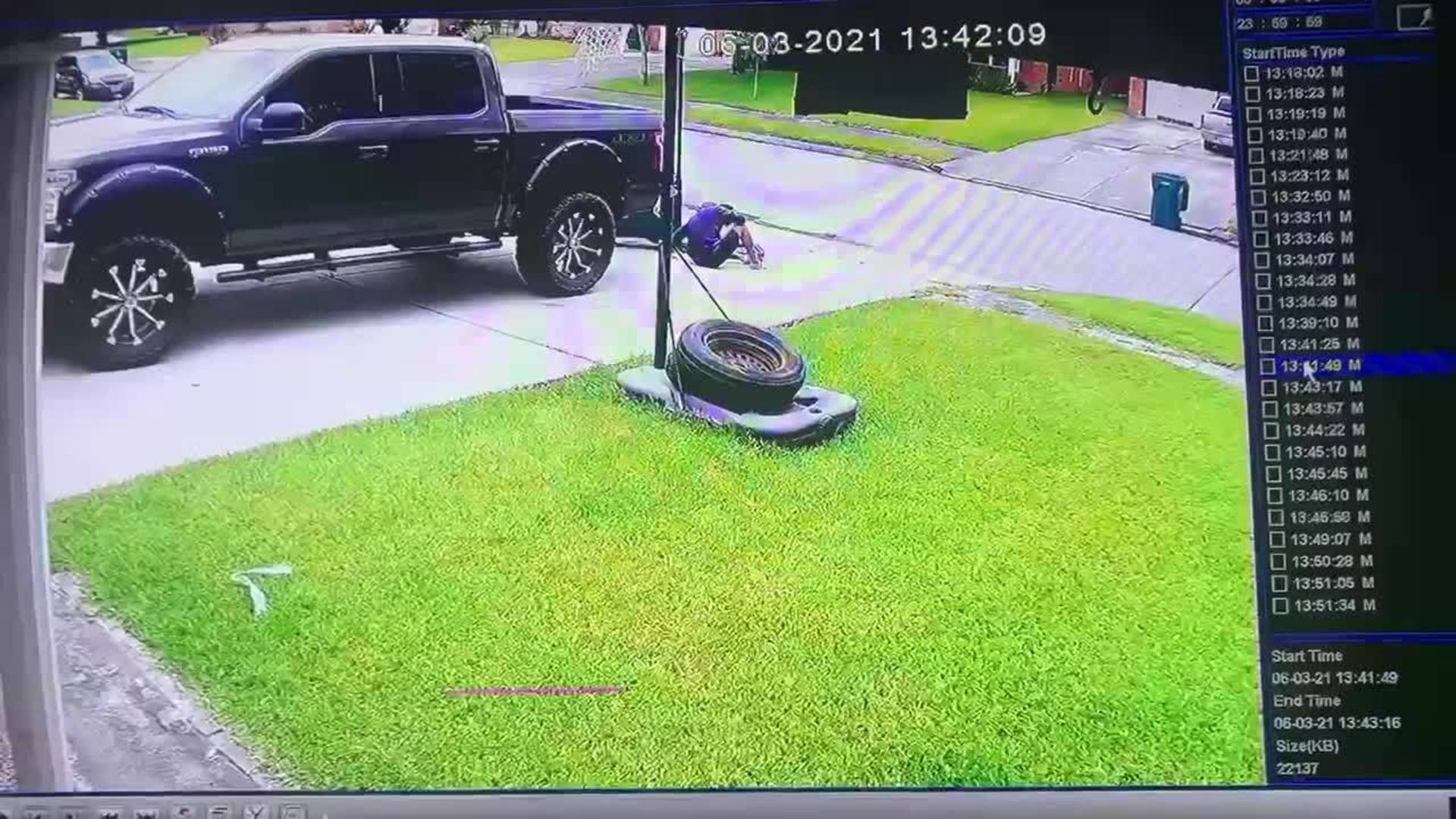 Boy Trips On Garbage Bin's Lid And Falls Down While Pushing It On ...