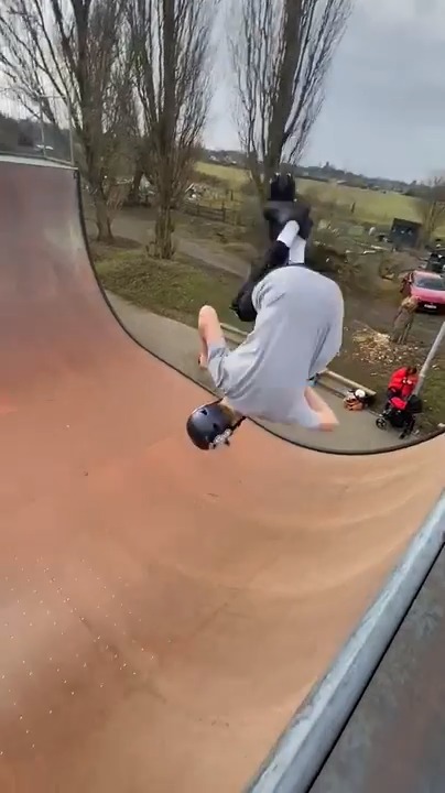 Guy on Scooter Successfully Flips Onto Ramp From its Edge | Jukin Licensing