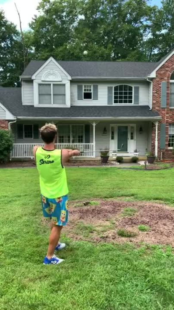 Guy Shows Amazing Trick By Hitting a Football Through Window In First ...
