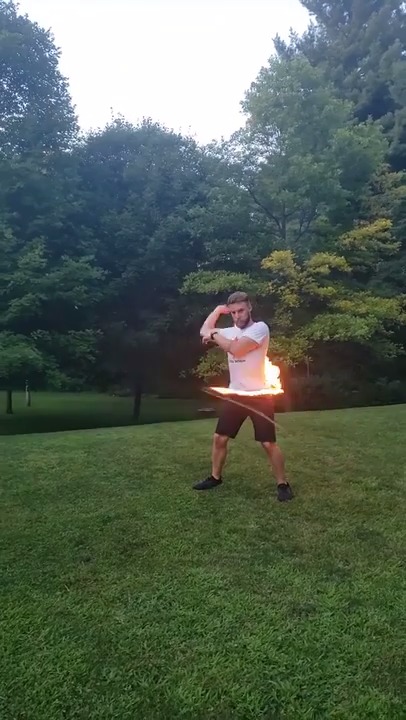 Whip-Cracking Performer Spins Ignited Whip During Practice | Jukin ...