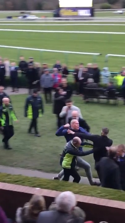 People in the Crowd Brawl at Racecourse in Haydock in England | Jukin ...
