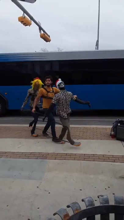 Talented Street Performer Dances in Synchronization with his Puppets ...