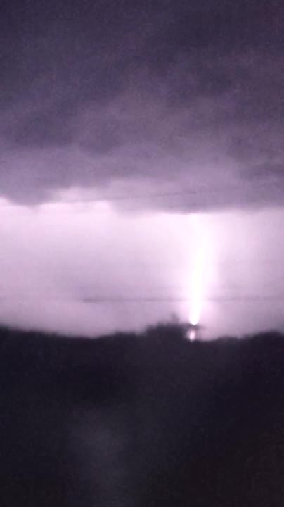 Object Falls from Sky During Slow Motion Lightning Strike | Jukin Licensing
