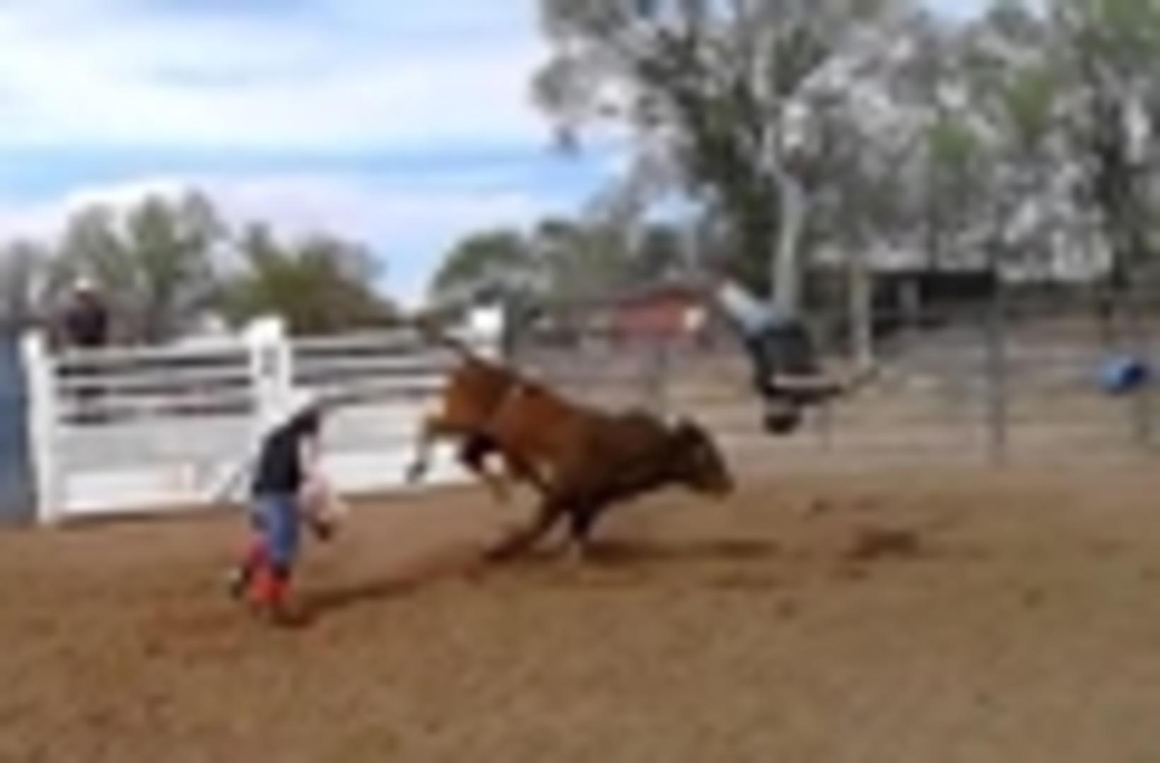 Bull Rider Flipped After Falling Off Bull | Jukin Licensing