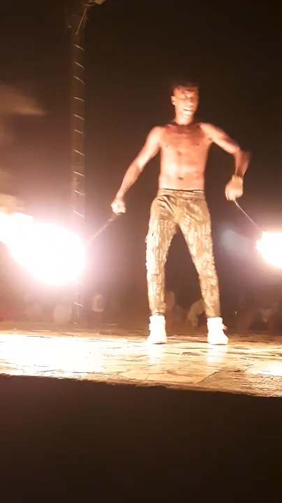 Guy Shows Insane Fire Tricks With Two Firey Metal Strings | Jukin Licensing