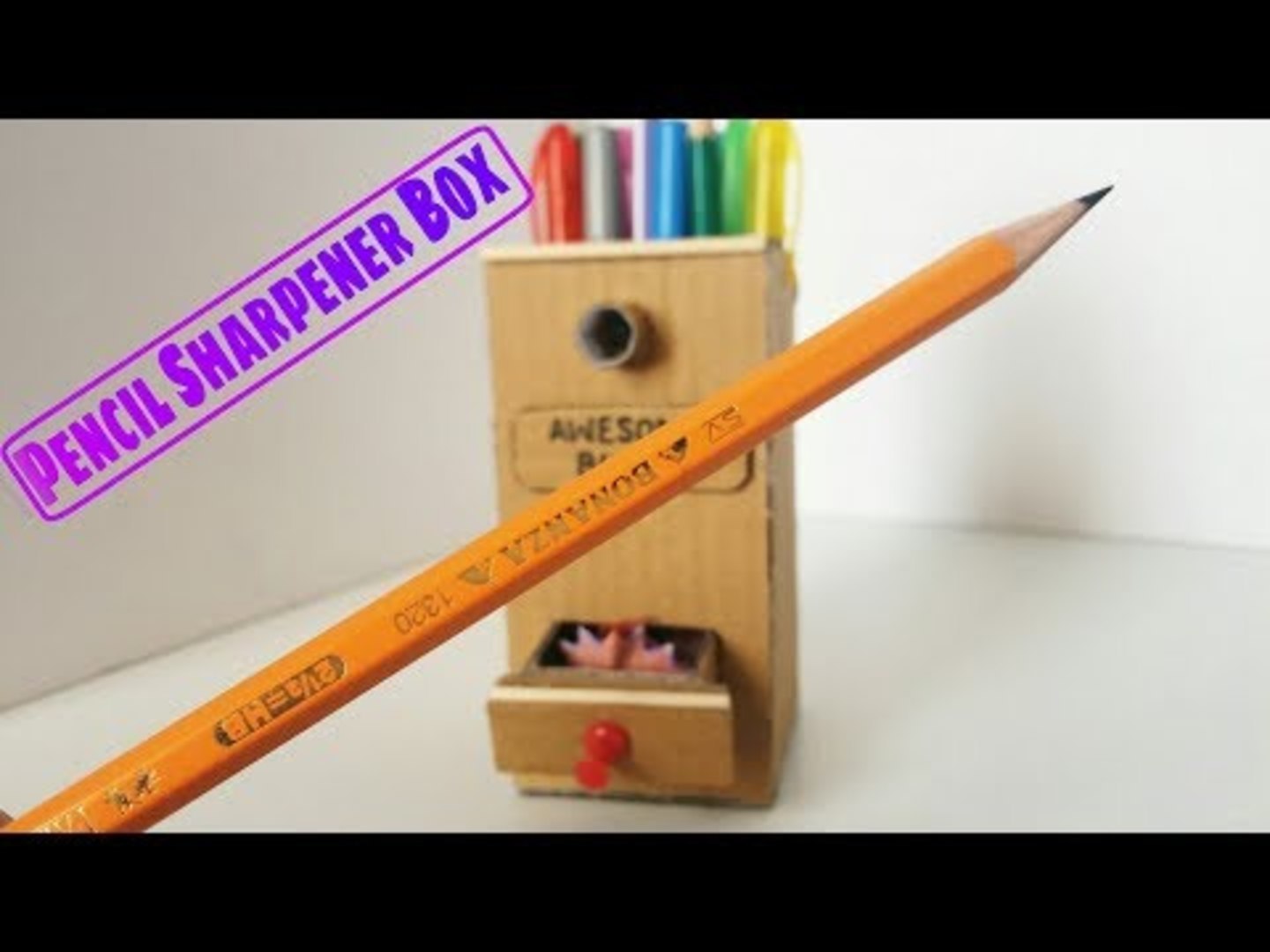 Person Makes Pencil Sharpner Box Out Of Cardboard | Jukin Licensing